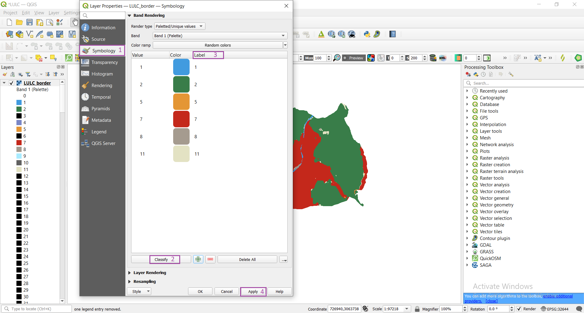 How to add a new class field name in LULC ? - Map Adda