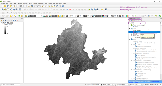 How to prepare slope map from DEM in QGIS ? - Map Adda