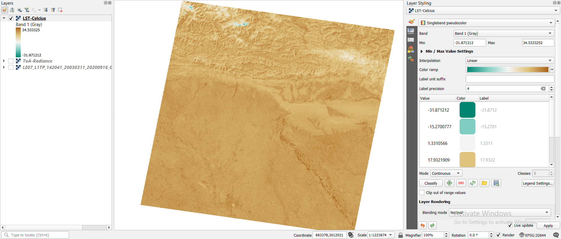 How to calculate land surface temperature from Landsat-7 ETM+ ? - Map Adda
