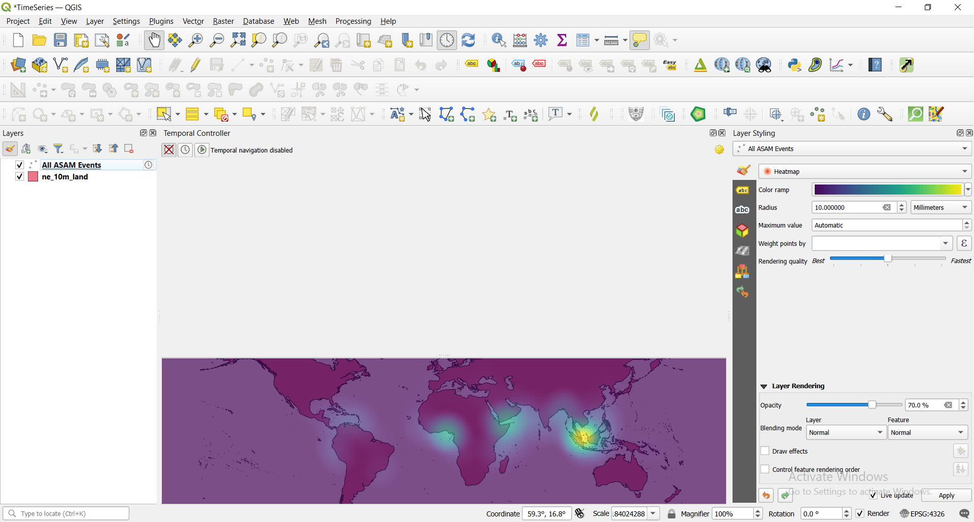 Time series data animation in QGIS - Map Adda