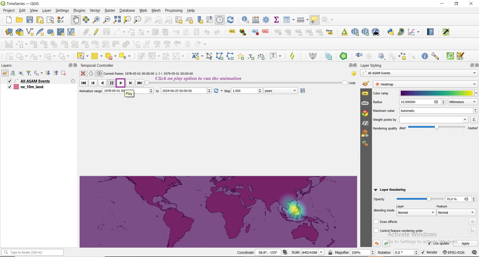 Time series data animation in QGIS - Map Adda