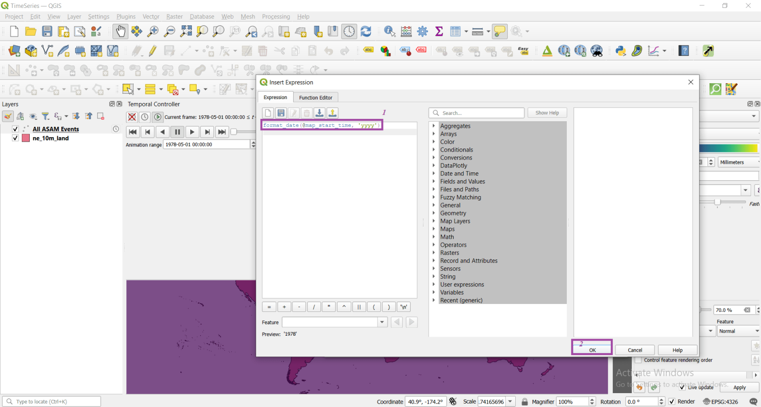 Time series data animation in QGIS - Map Adda