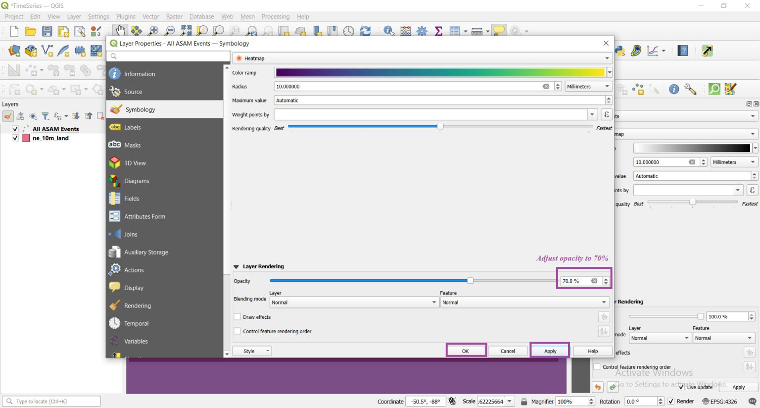 Time series data animation in QGIS - Map Adda
