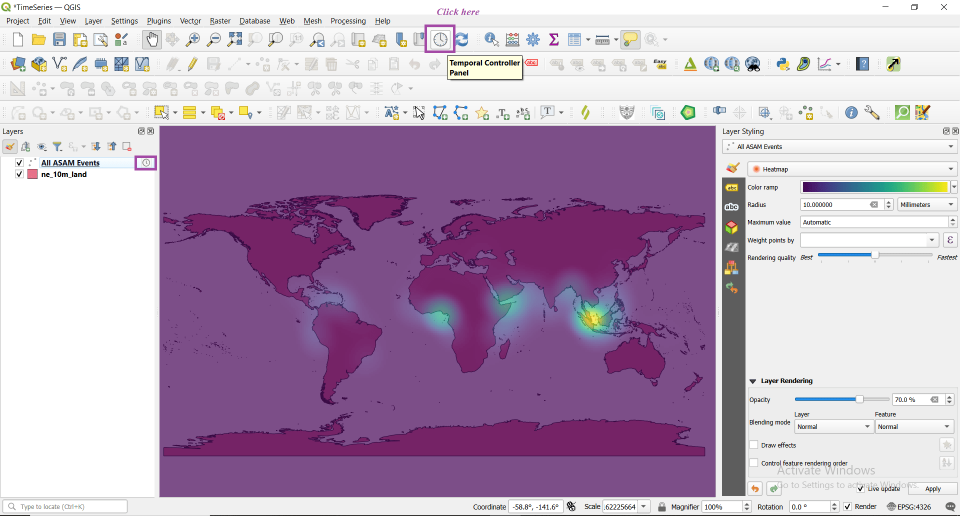 Time series data animation in QGIS - Map Adda